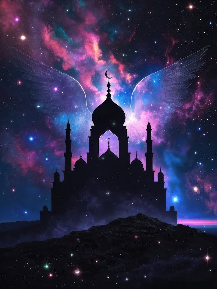 Islamic Mosque With Wings Art Print by AnikArts – Fy!
