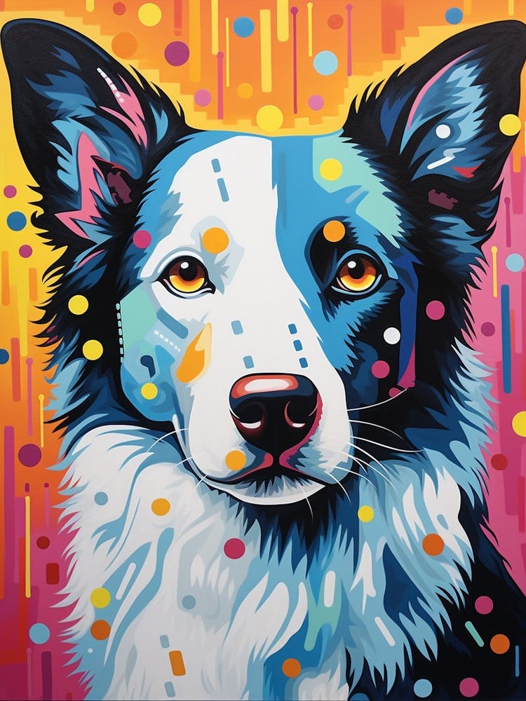Border Collie Pop Art Paint 6 Art Print by PopArt Pals – Fy!