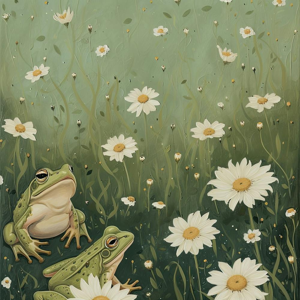 Frogs And Toads Fairycore Painting 2 Art Print by All Things Fairy – Fy!