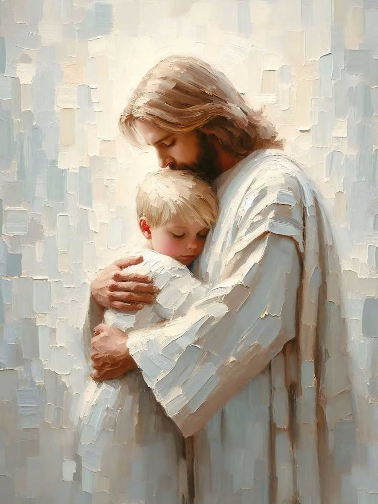 Jesus Hugging Boy, Christian Art, Jesus And Boy, Jesus Painting, Lds ...