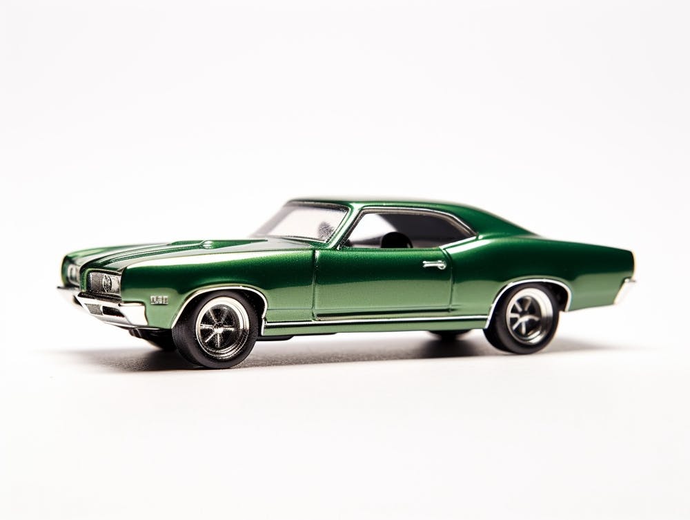 Toy Car 67 Pontiac Gto Green Art Print by Scribble Studio – Fy!