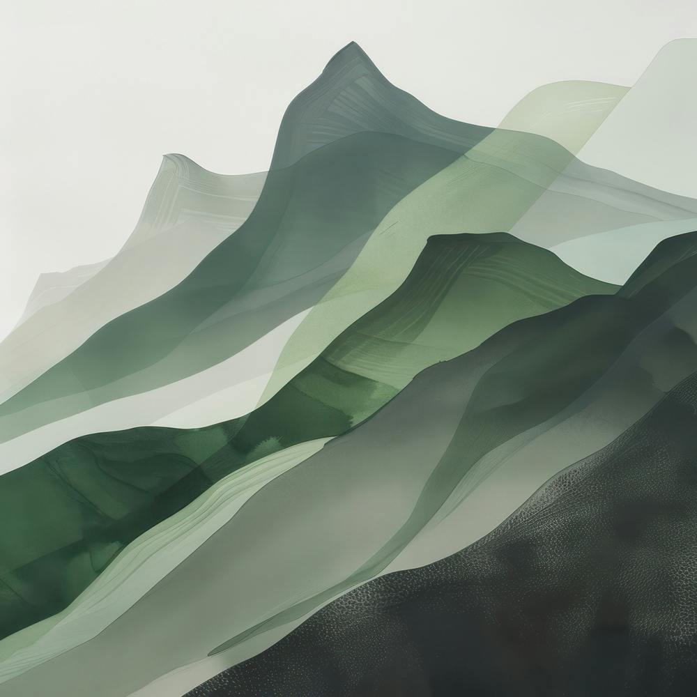 Japanese Watercolour Of Mount Haku 1 Art Print by Hue Horizons Art ...