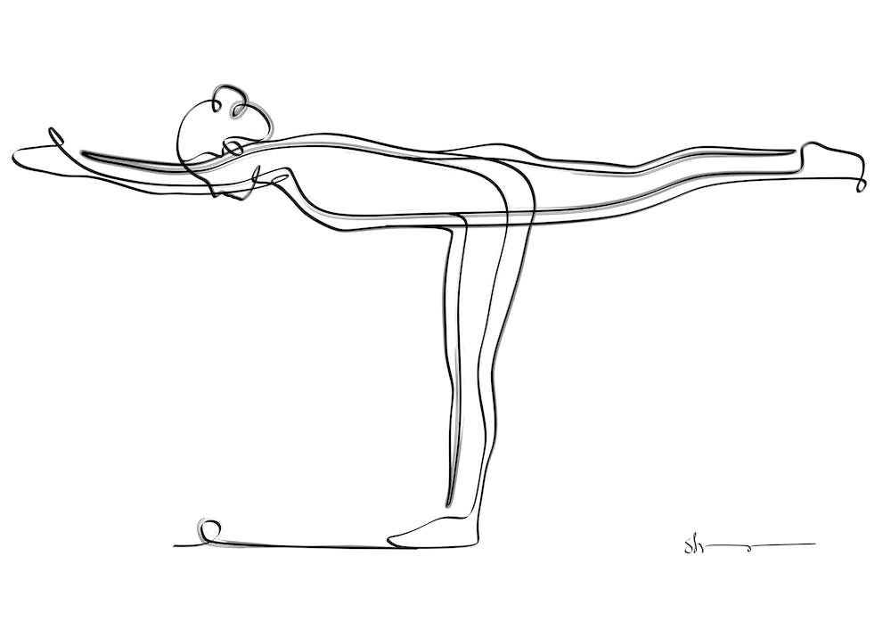 Balancing Stick Pose Complete Art Print by Yoga in Art – Fy!