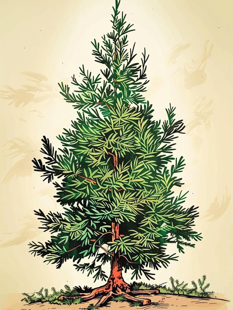 Yew Tree Storybook Illustration 4 Art Print by Bough And Bloom Artistry ...