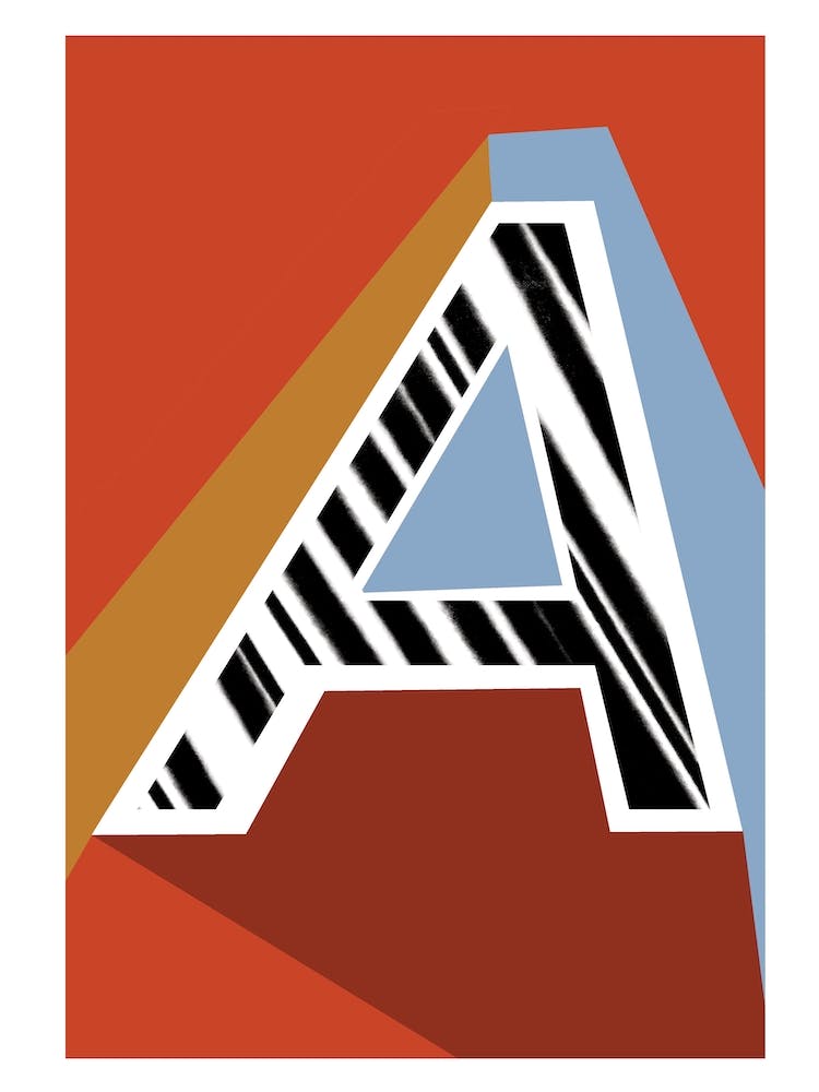 A Geometric Font Art Print by The Gutter Press – Fy!