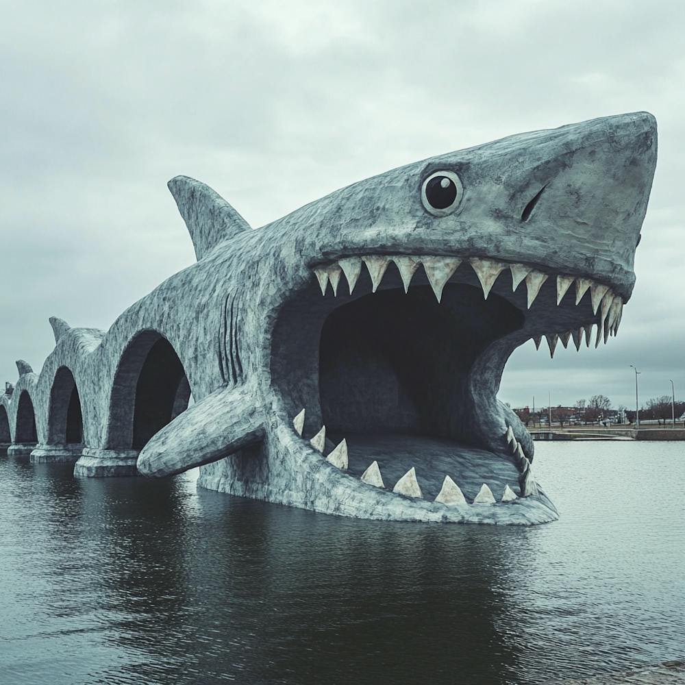 Shark Bridge Art Print by Maxleron – Fy!