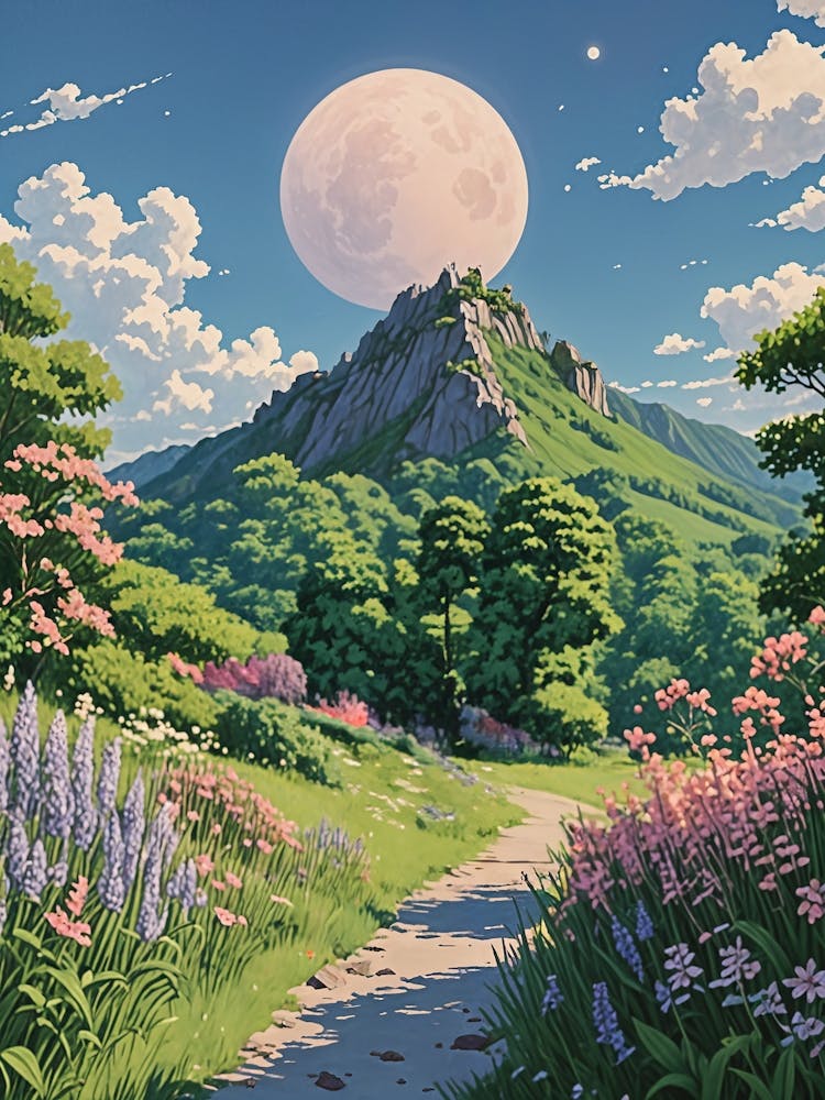 Large Full Moon Art Print by Daydream Pacific – Fy!