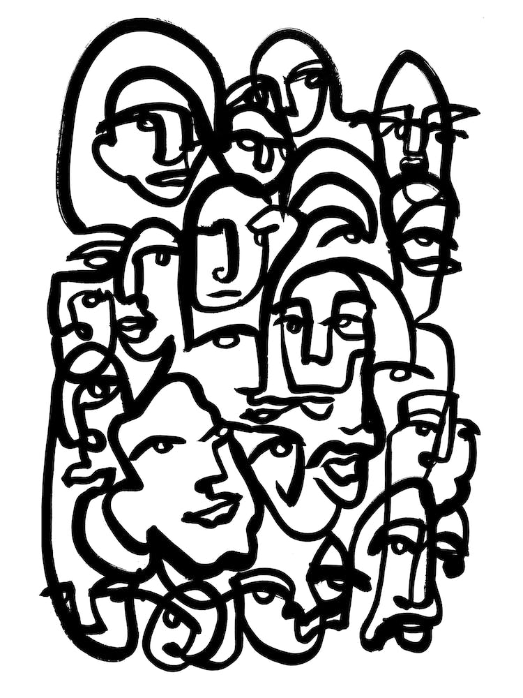 Face Merge Art Print by Julia Hariri – Fy!