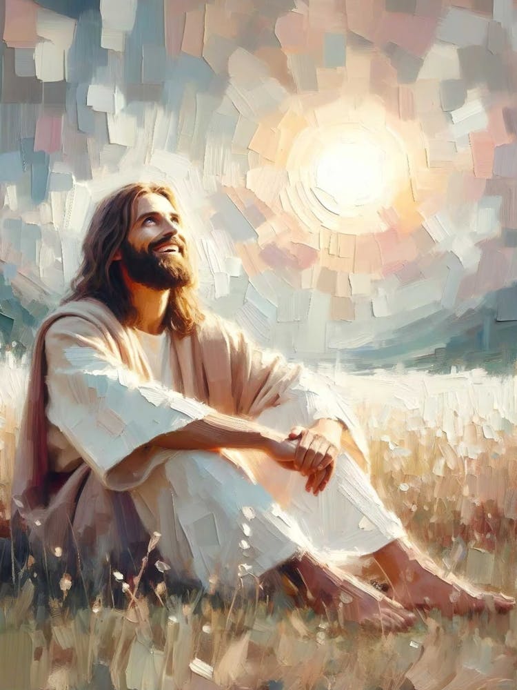 Sun And Smiles, Modern Christian Art, Jesus Portrait, Jesus Art, Lds ...