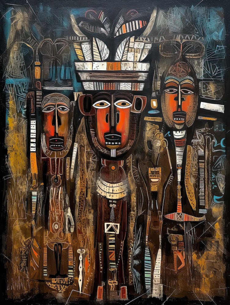 Dancing Shadows: Unveiling the Soul of African Culture Art Print by Art ...