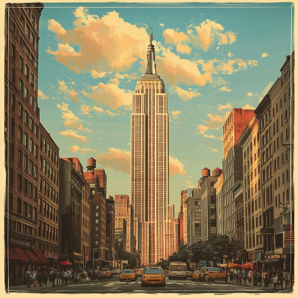 Empire State Building In New York City Art Art Print by Saiful – Fy!
