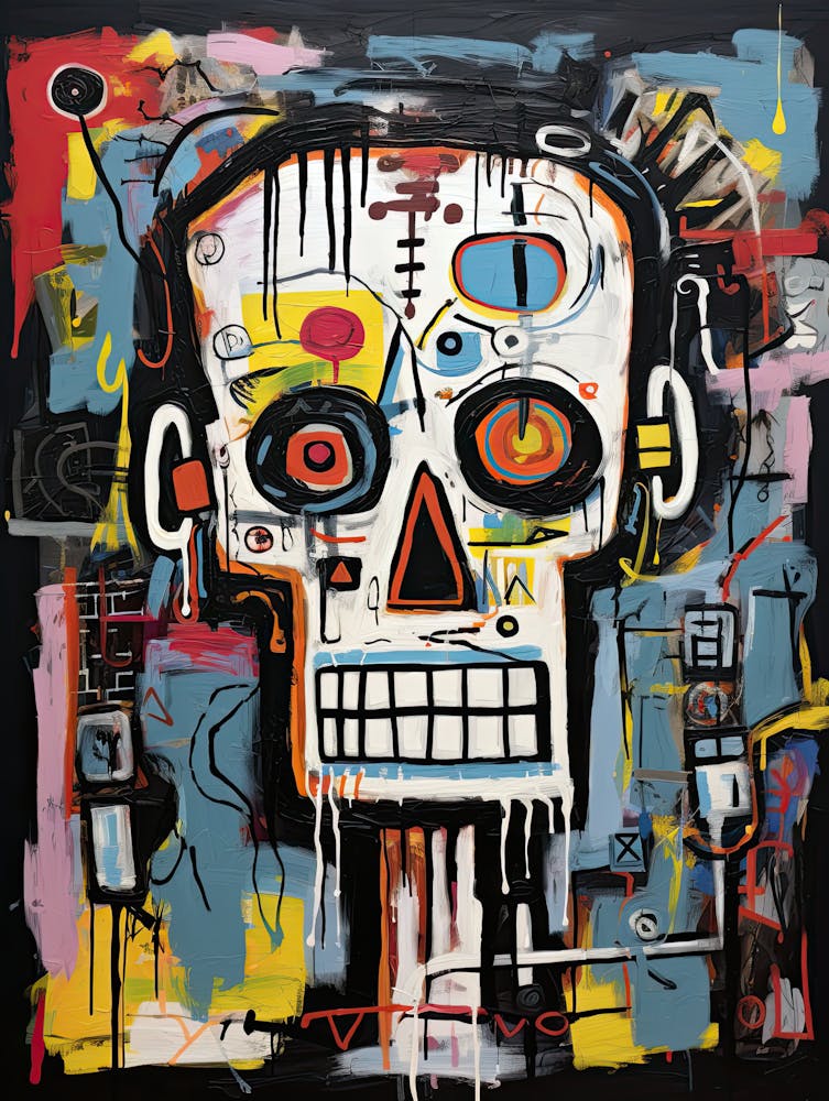 Graffiti of the Undead: Skulls in Neo-Expressionism Art Print by Art ...