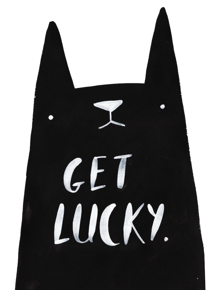 Get Lucky Cat Art Print by Jolly Awesome – Fy!