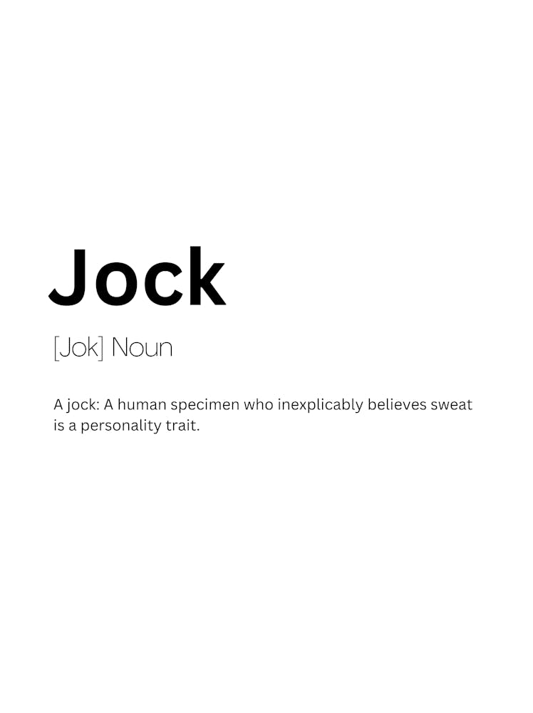 Jock Definition Meaning Art Print by Kaigozen – Fy!