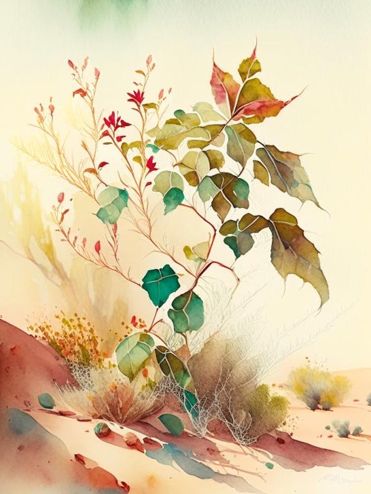 Poison Ivy In Desert Landscape Pop Art 5 Art Print by Leaf & Stem ...