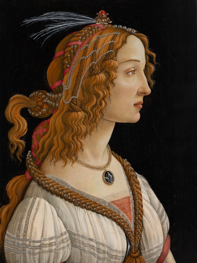 Portrait Of Simonetta Vespucci As A Nymph, Sandro Botticelli Art Print ...