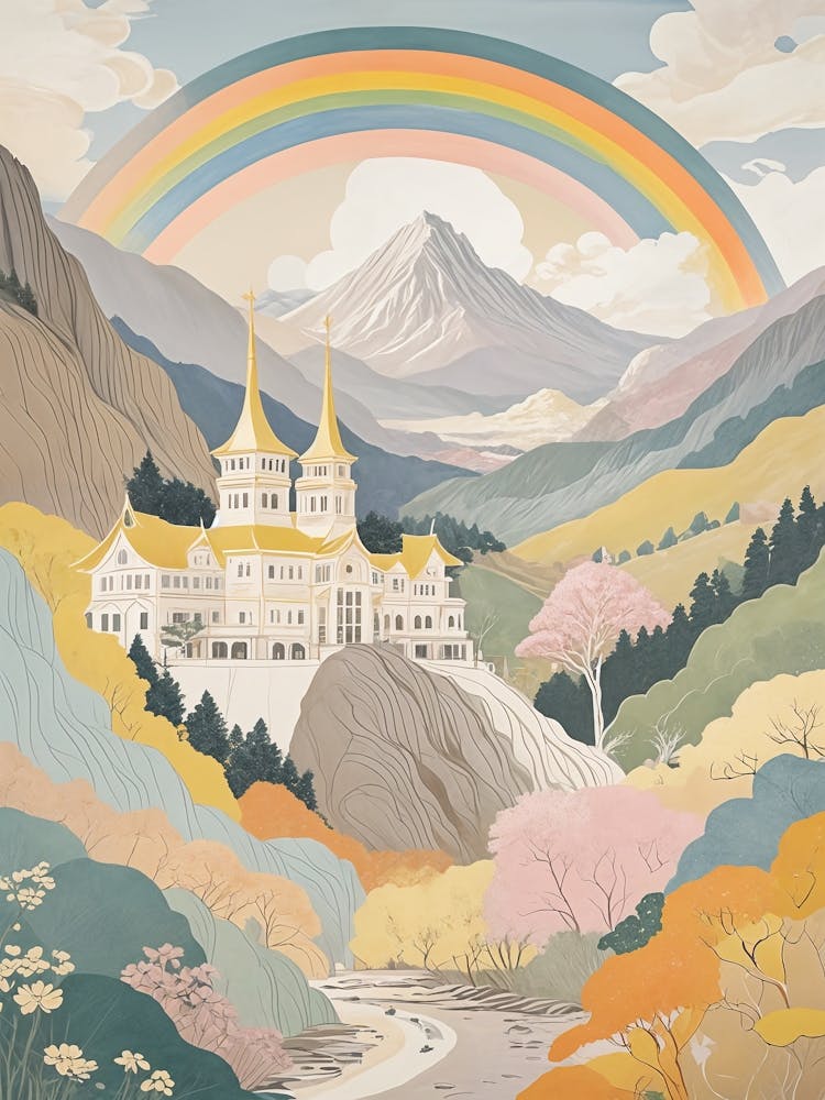 Rainbow Temple Art Print by Daydream Pacific – Fy!