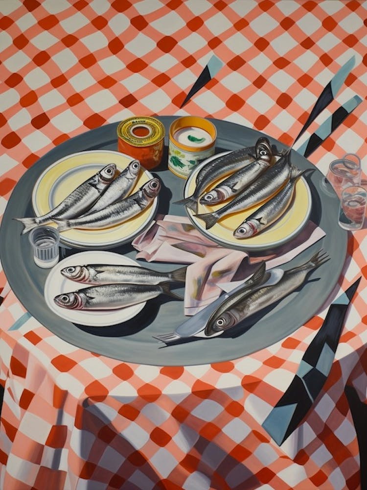 Anchovies Still Life Painting Art Print by Artful Appetite – Fy!