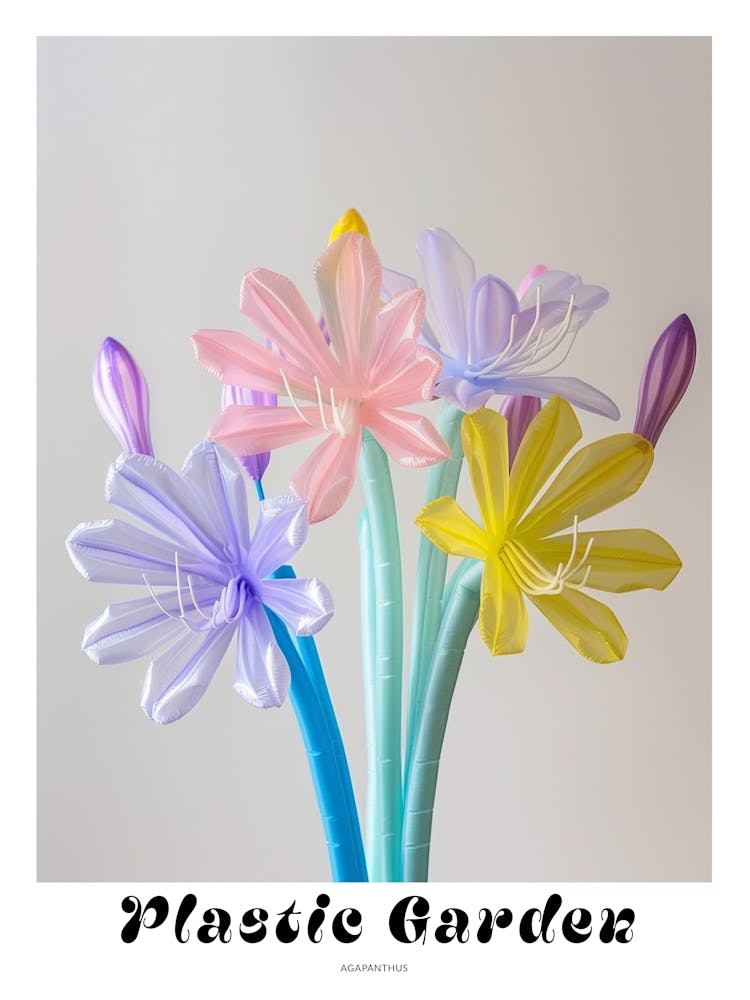 Dreamy Inflatable Flowers Poster Agapanthus 2 Art Print by Botanic ...