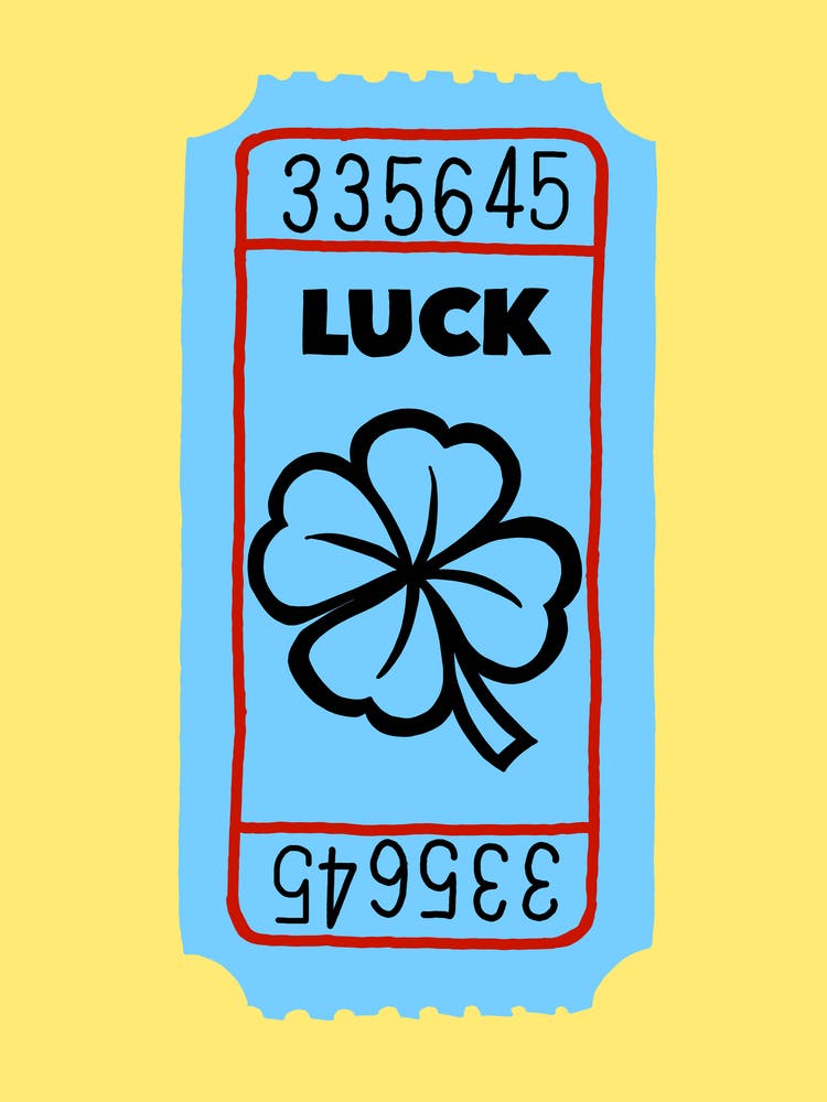 Luck Ticket Art Print by Jaymie Metz – Fy!