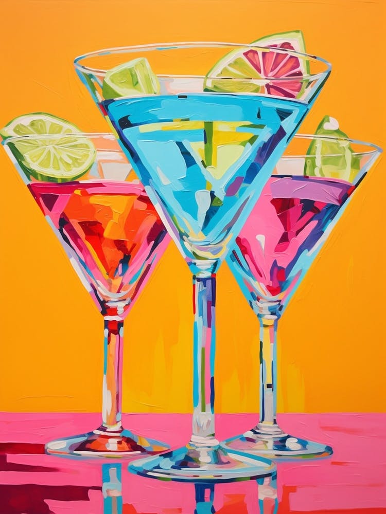 Retro Martini Pop Art Inspired 2 Art Print by PopArt Pals – Fy!