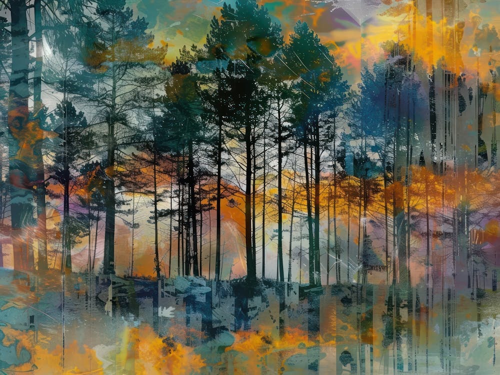 Vintage Forest Photo Collage 2 Art Print by Botanic Studio – Fy!