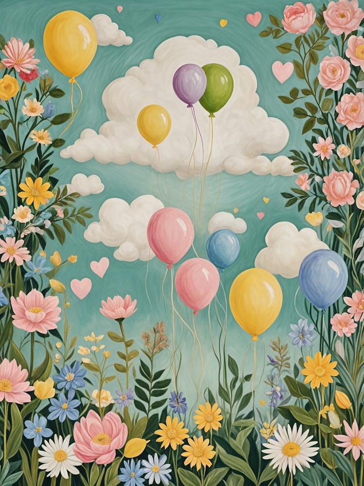 Balloons In The Sky no2 Art Print by Daydream Pacific – Fy!