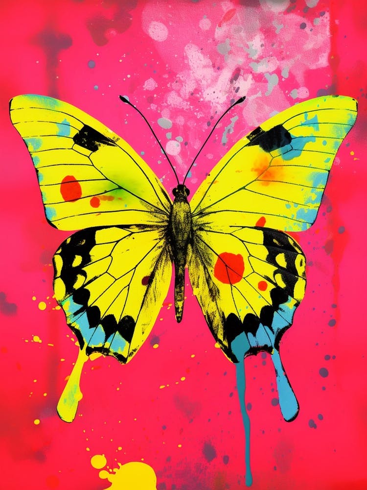 Pop Art Clouded Yellow Butterfly 2 Art Print by PopArt Pals – Fy!