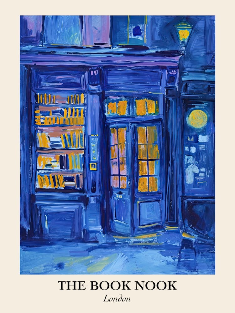London Book Nook Bookshop 5 Poster Art Print by Cityscape Art Co. – Fy!