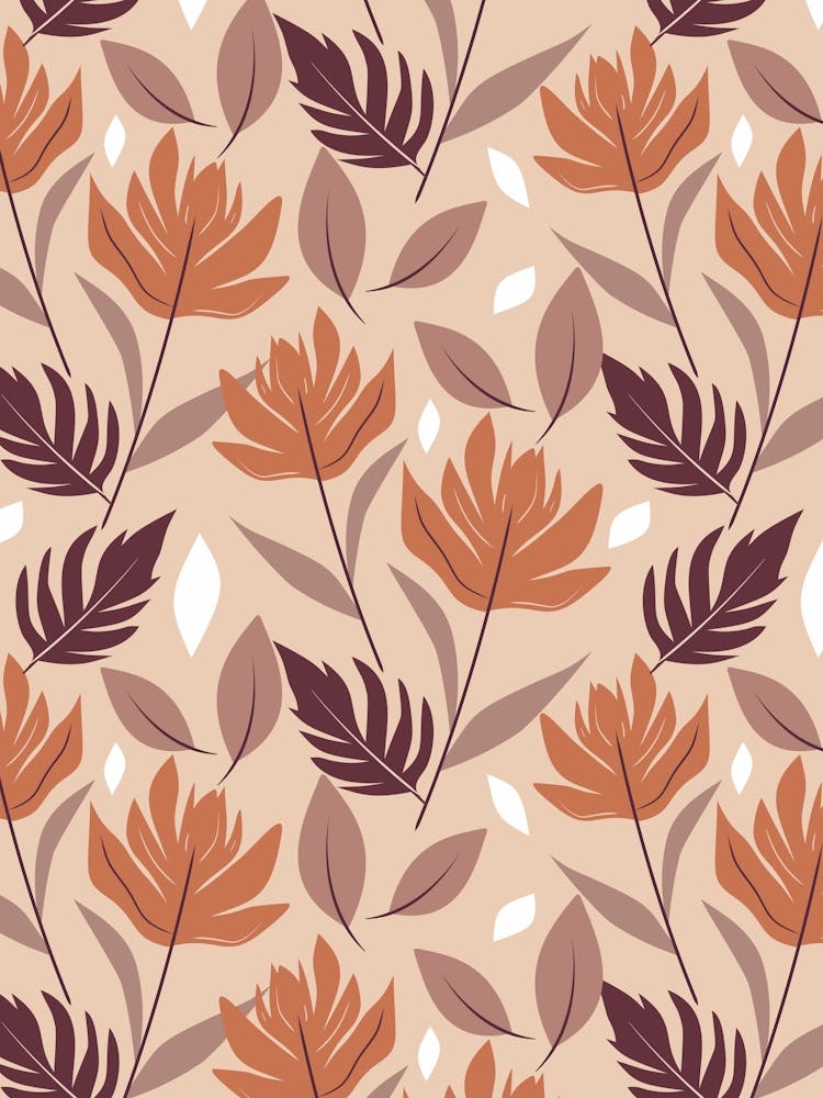 Rust & Mocha Leaves Art Print by Kintsugi 99 – Fy!