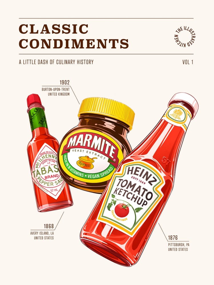 Classic Condiments Art Print by Barrie Jones – Fy!