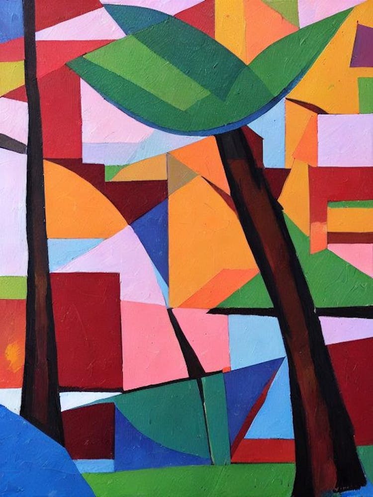 Serviceberry Tree Cubist Art Print by Arboreal Impressions – Fy!