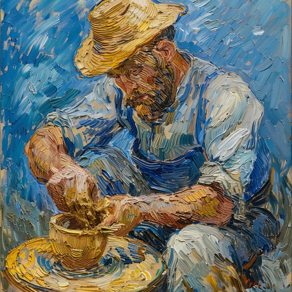 Van Gogh Style: The Potter Series 3 Art Print by David Miller – Fy!