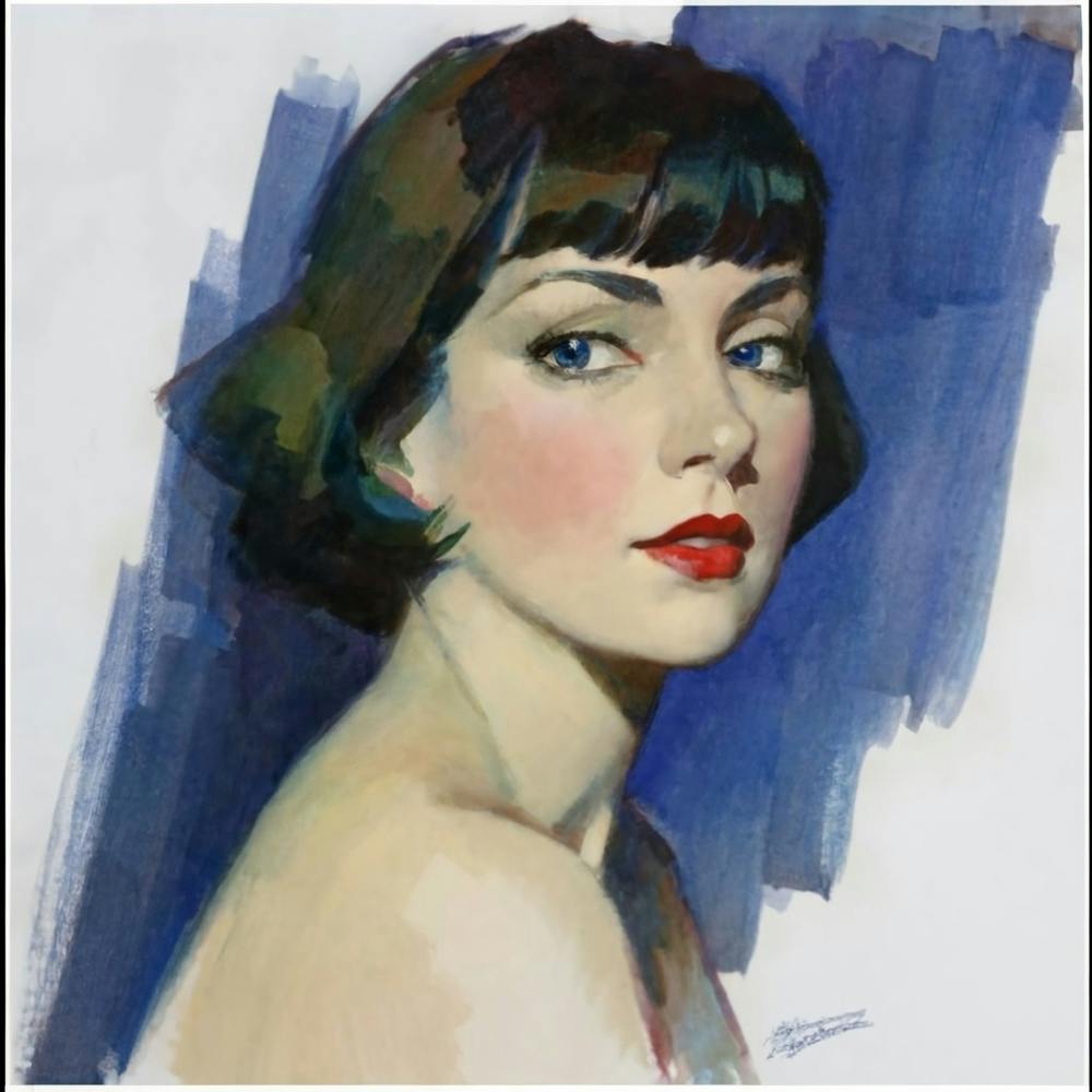 perfect female centred looking forward, perfect eyes Art Print by Ai ...