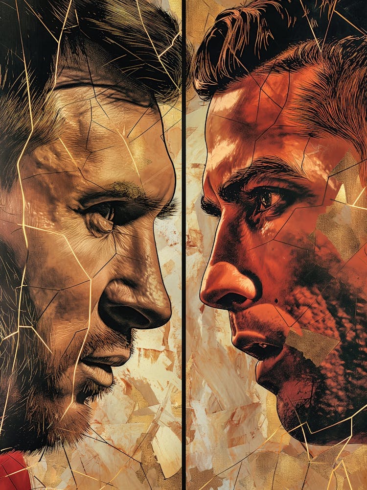 Lionel Messi Vs Ronaldo Art Print by Liberta – Fy!