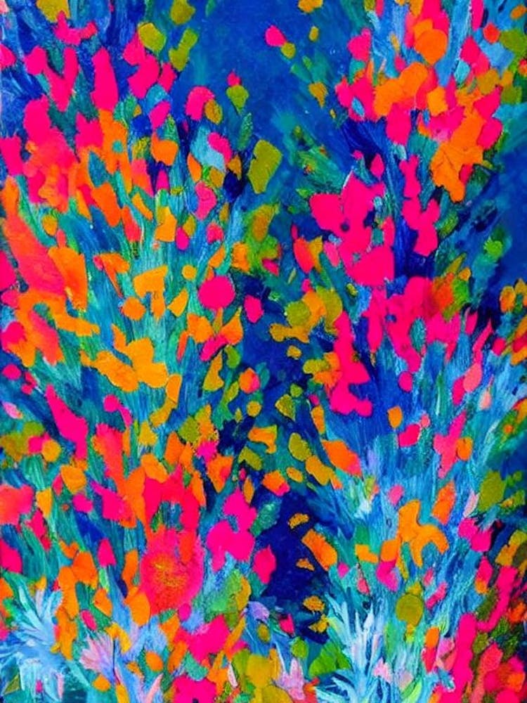 Acropora Tenella 2 Vibrant Painting Art Print by Reef Reflections – Fy!