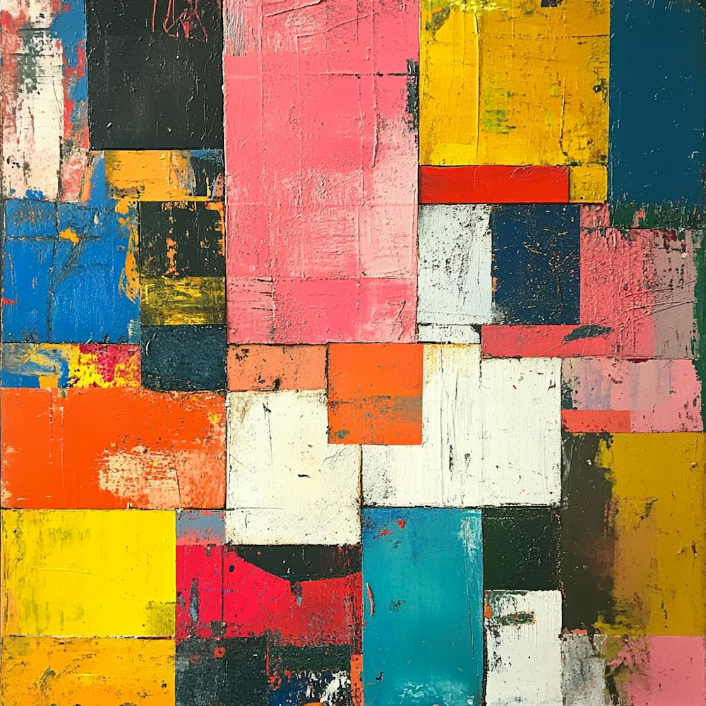 Abstract Painting Shapes 1 Art Print by AI & Designs by Nina – Fy!