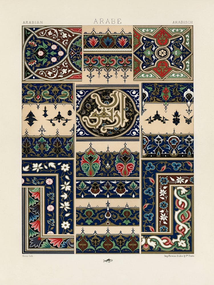 Arabian Pattern, Albert Racine 1 Art Print by Fy! Classic Art Prints ...