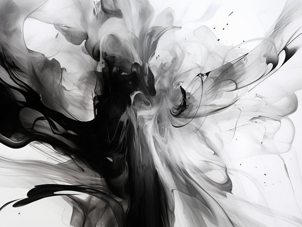 Ephemeral Beauty Abstract Black And White 4 Art Print by Abstract Art ...