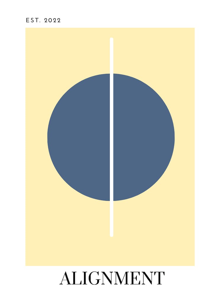 12 Alignment - Yellow Art Print by Fy!