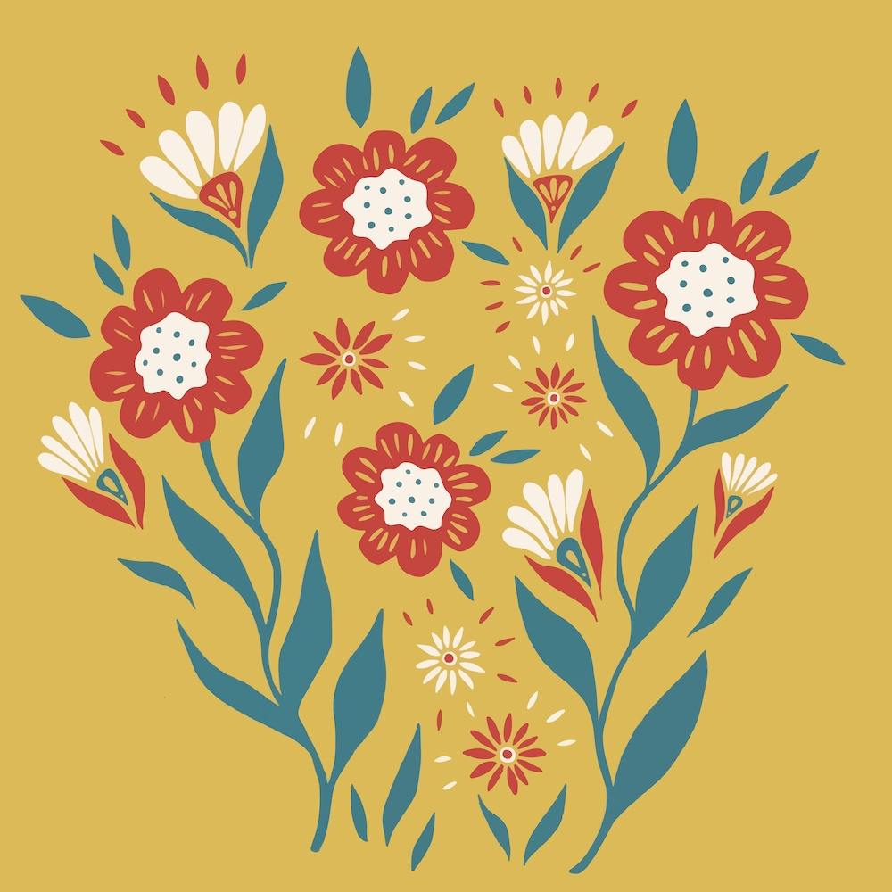 Golden Growth Square Art Print by Firko Studio – Fy!
