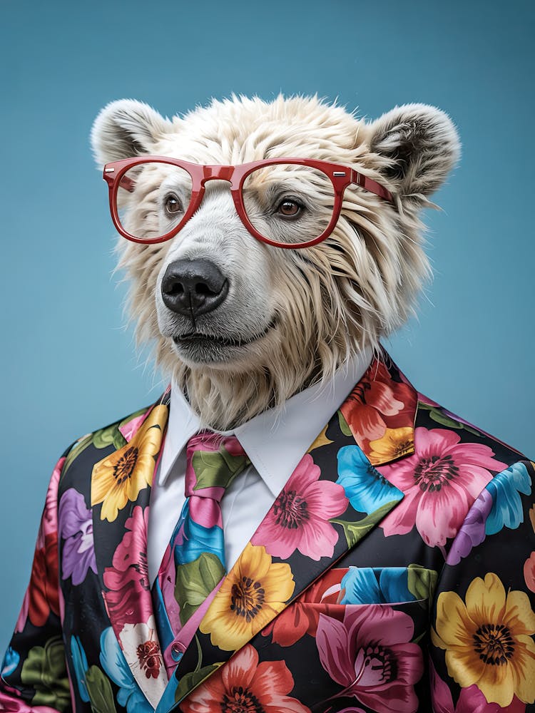 Executive Bear Art Print by Fashionable Fauna – Fy!