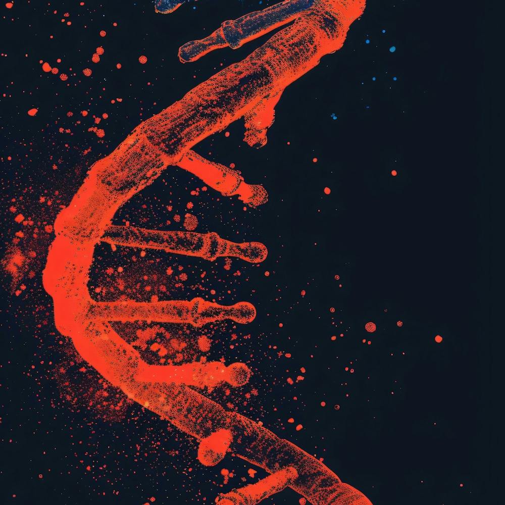 Dna Strand Red Art Print by ThatWorksMedia – Fy!