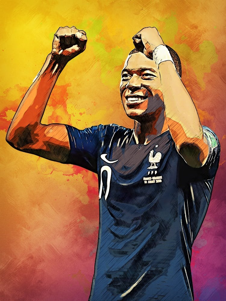 Kylian Mbappe 2 Art Print by SonDavid – Fy!
