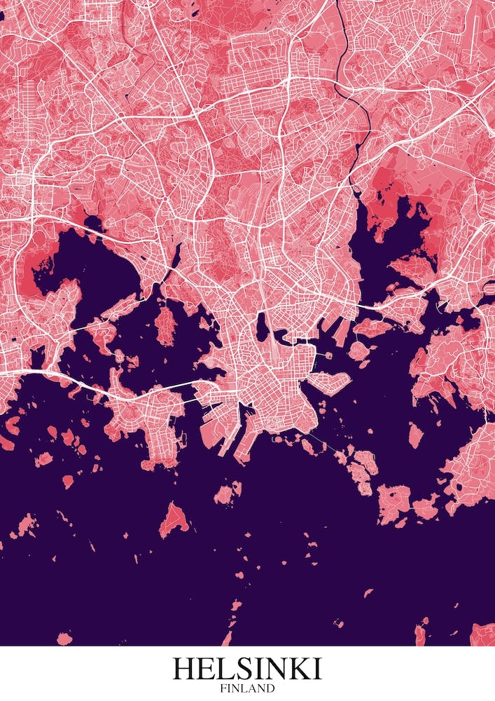 Helsinki Pink Purple Art Print by Mapply – Fy!