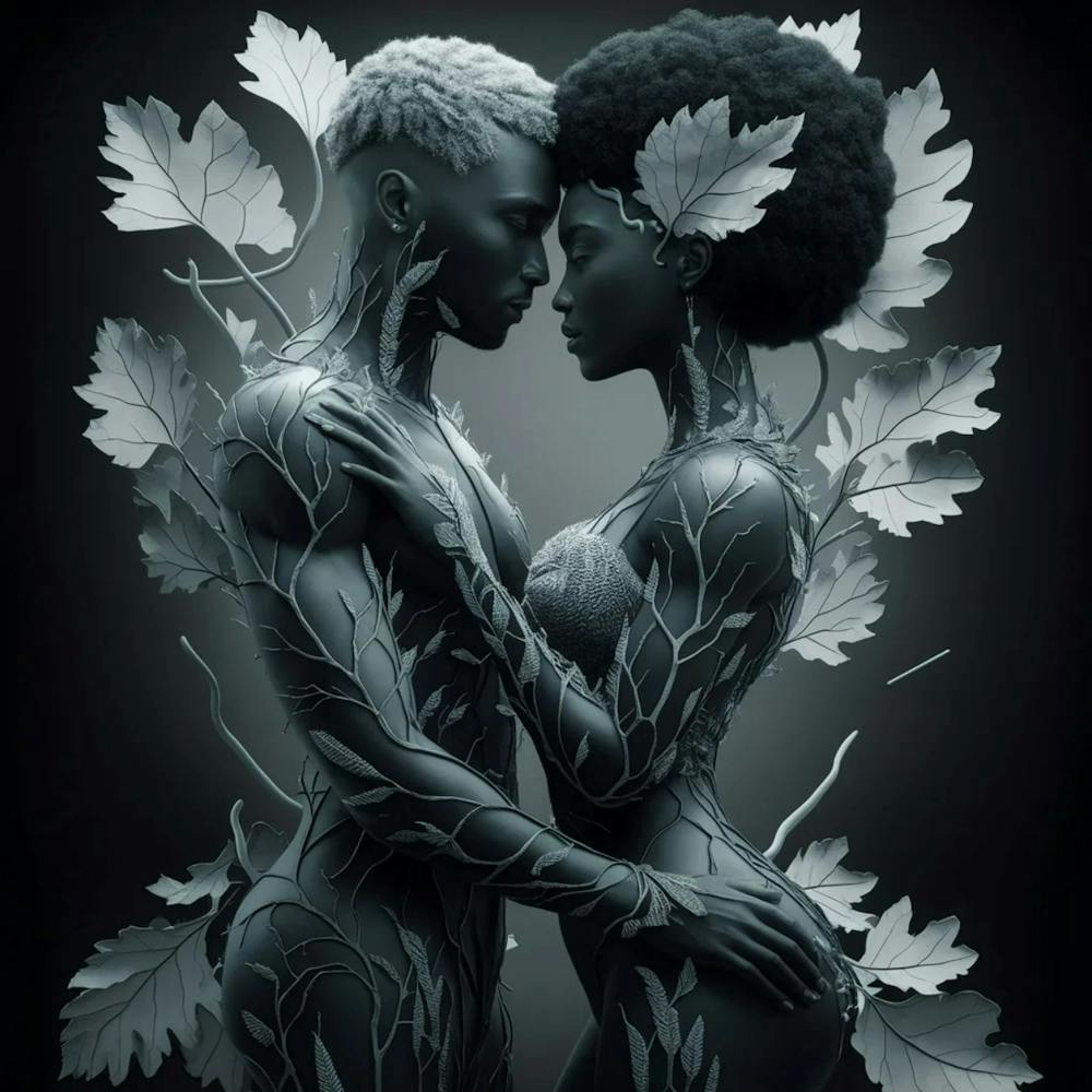 Couple Of Leaves Art Print by Shamy Hijaa – Fy!