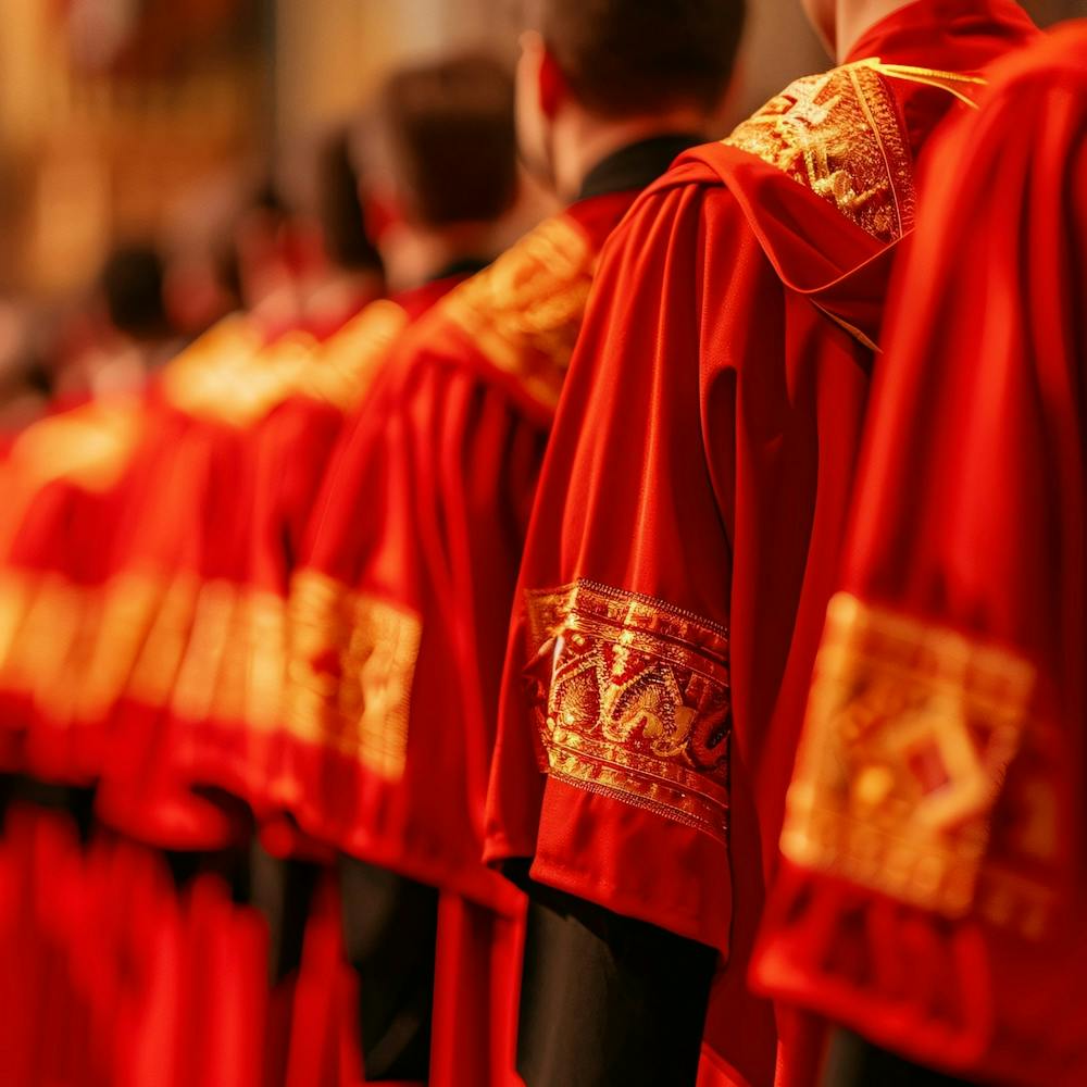 Priests In Red Robes Art Print by ThatWorksMedia – Fy!