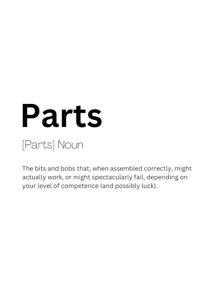 Parts Definition Meaning 1 Art Print by Kaigozen – Fy!