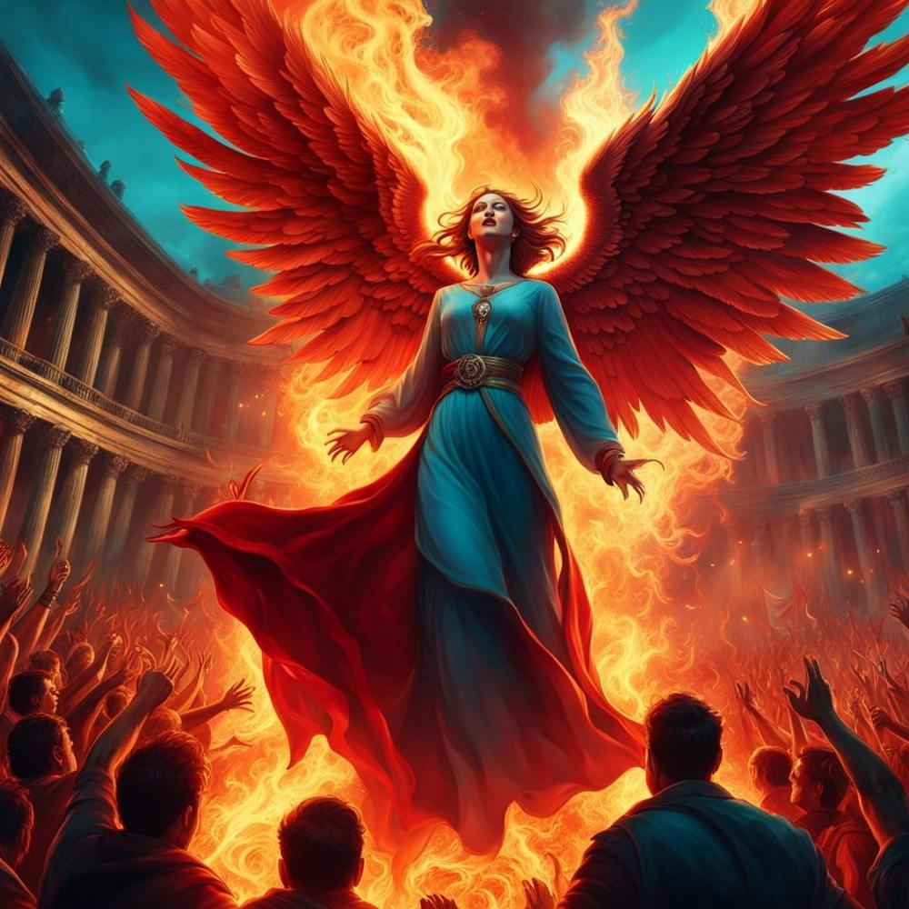 Redemption Day (Angel coming down from heaven) Art Print by Brous Art – Fy!
