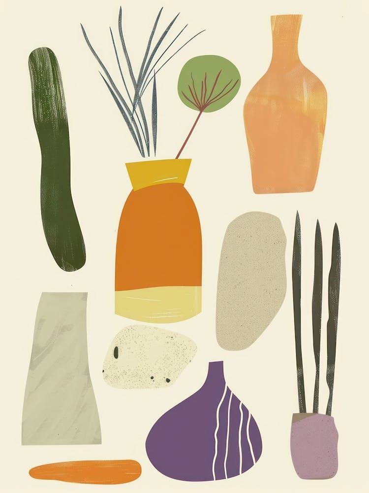 Cute Objects Abstract Illustration 23 Art Print by Abstract Art ...